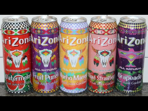 Arizona Fruit Juice Cocktail: Watermelon, Fruit Punch, Mucho Mango, Kiwi Strawberry & Grapeade