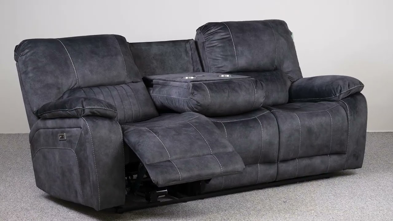 Hamilton Dark Grey Power Reclining Sofas available at Sheepbridge Interiors