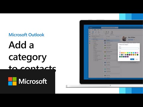 How to add a category to a contact | New Outlook for Windows