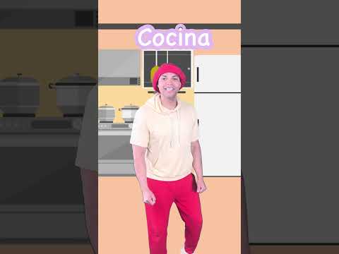 My stomach’s growling! 😮 Learn how to say kitchen in Spanish for beginners #shorts #kids