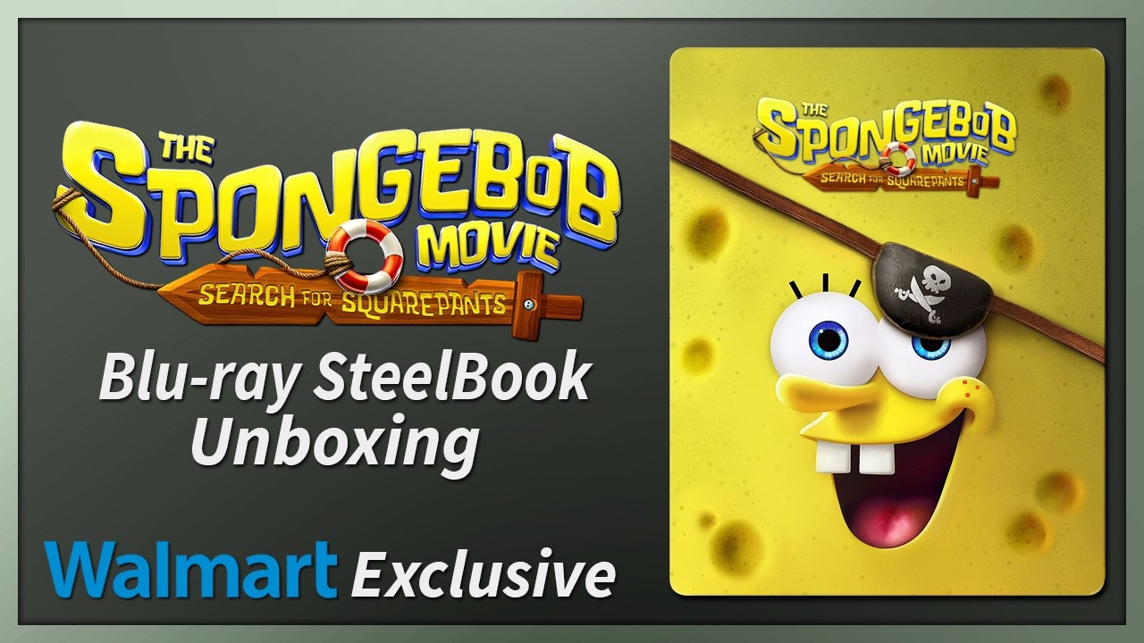 The SpongeBob Movie: Search for SquarePants Walmart Exclusive Blu-ray SteelBook Unboxing