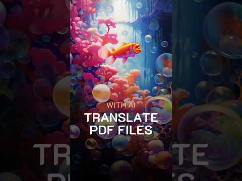 How can you translate PDF files into the desired language using AI? #ai #aitools #shortsvideo #short