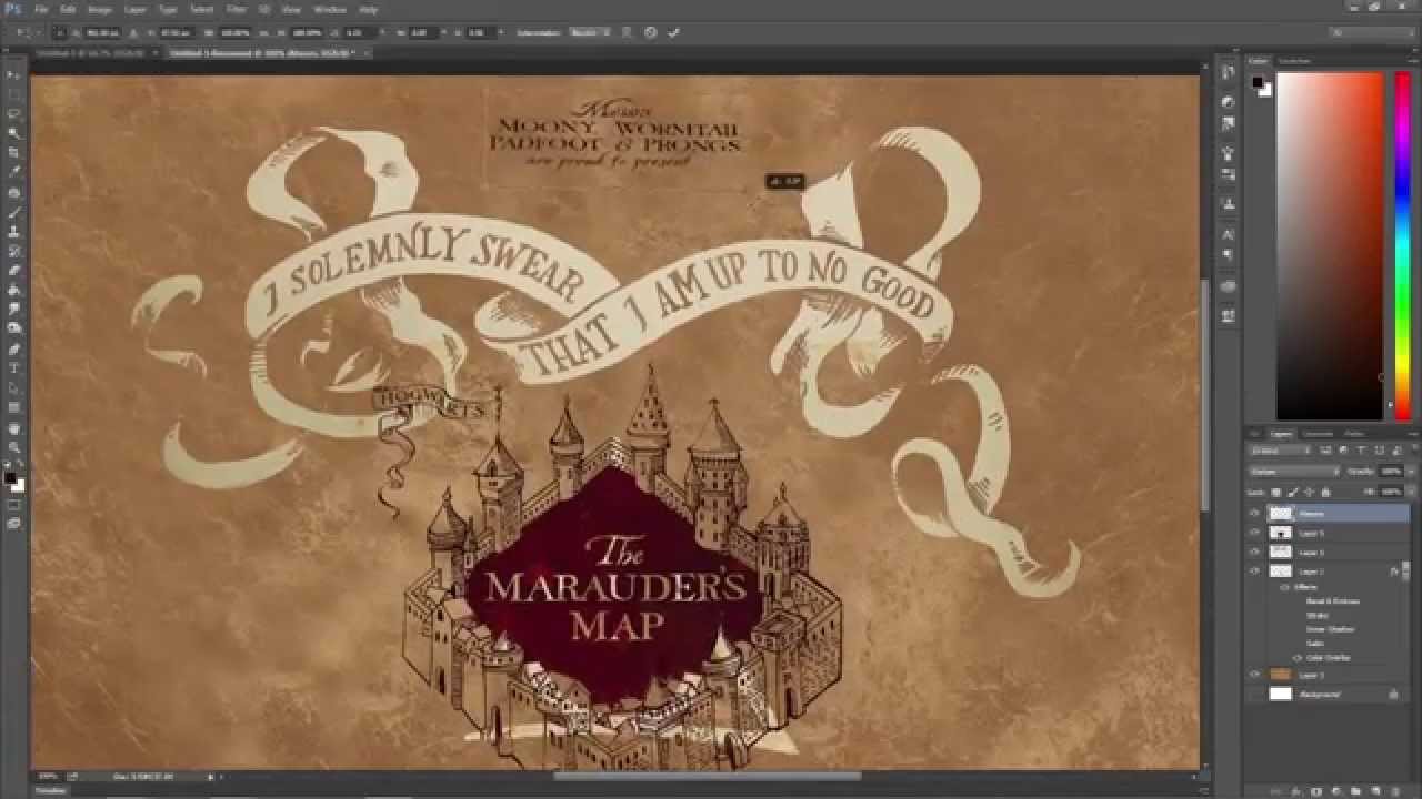 Speed Art | Marauder's Map Wallpaper