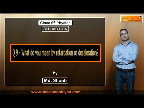 Q9 What do you mean by retardation or deceleration?