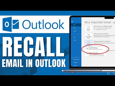 HOW TO RECALL AN EMAIL IN OUTLOOK OUTSIDE OF YOUR ORGANIZATION