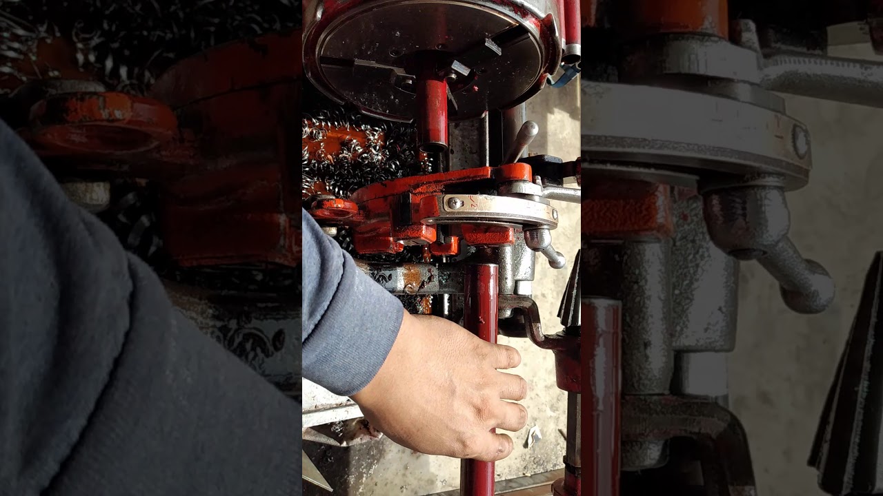 How to thread a B.I pipe  using Rex threading machine