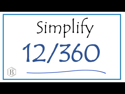 How to Simplify the Fraction 12/360 (and as a Decimal)