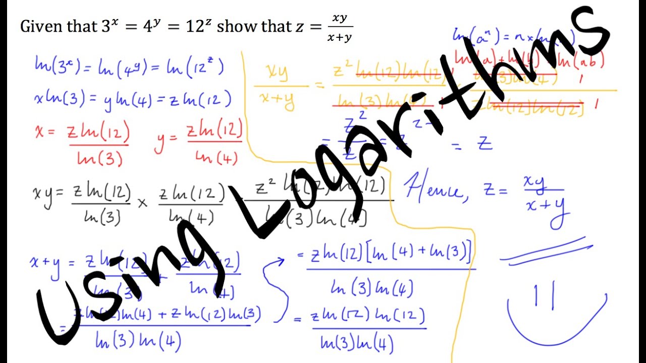 Using Logarithms: Exam-style Example (Complex)