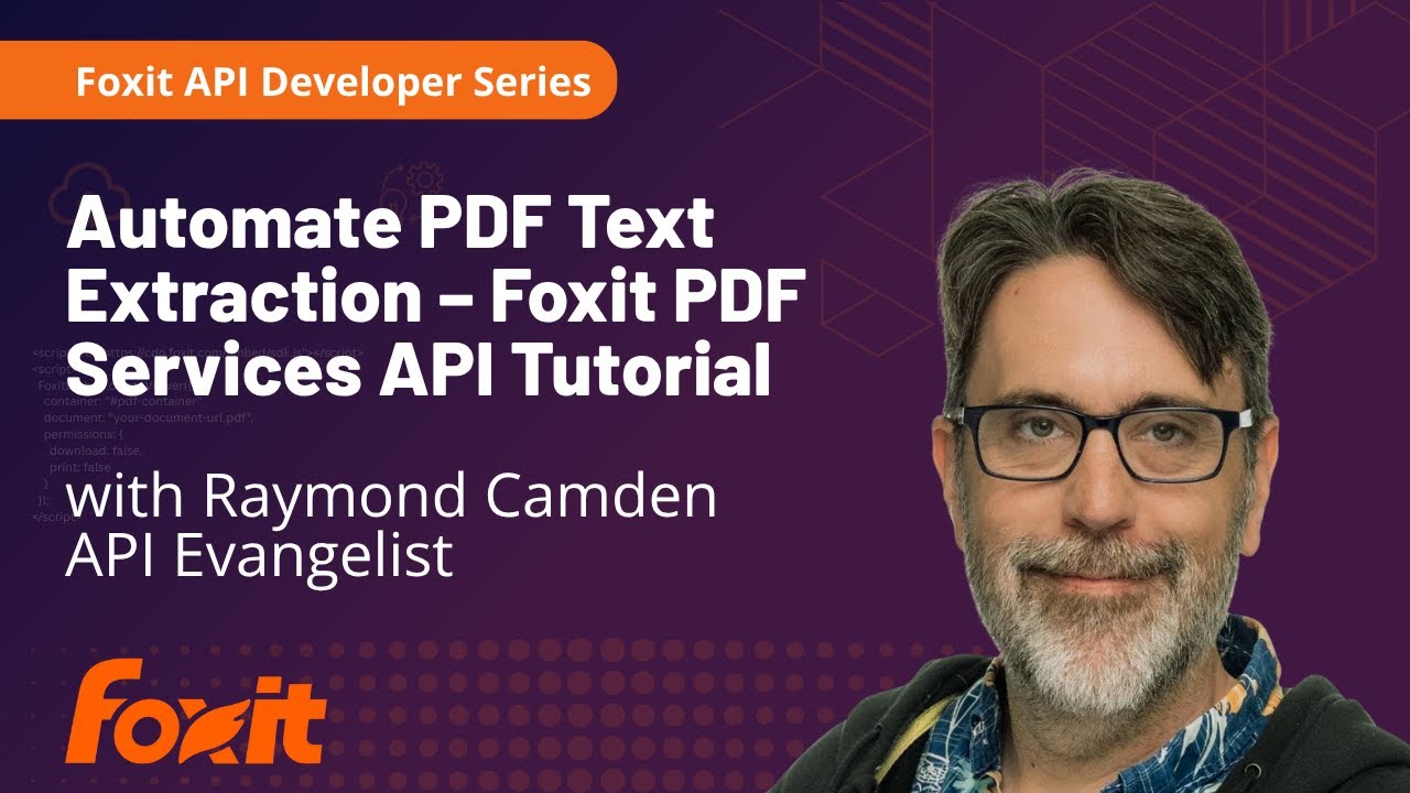 Automate PDF Text Extraction A Foxit PDF Services API Tutorial