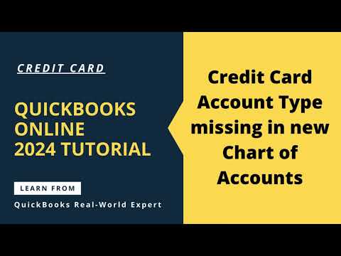QuickBooks Online Chart of Accounts - Credit Card Account Type missing in new Chart of Accounts COA