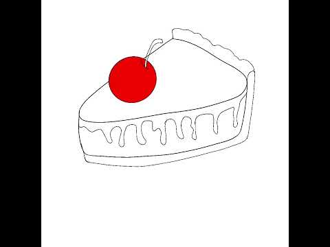 How to draw a piece of pie / Procreate / Drawing tutorial / Easy Cartoon / Easy drawing