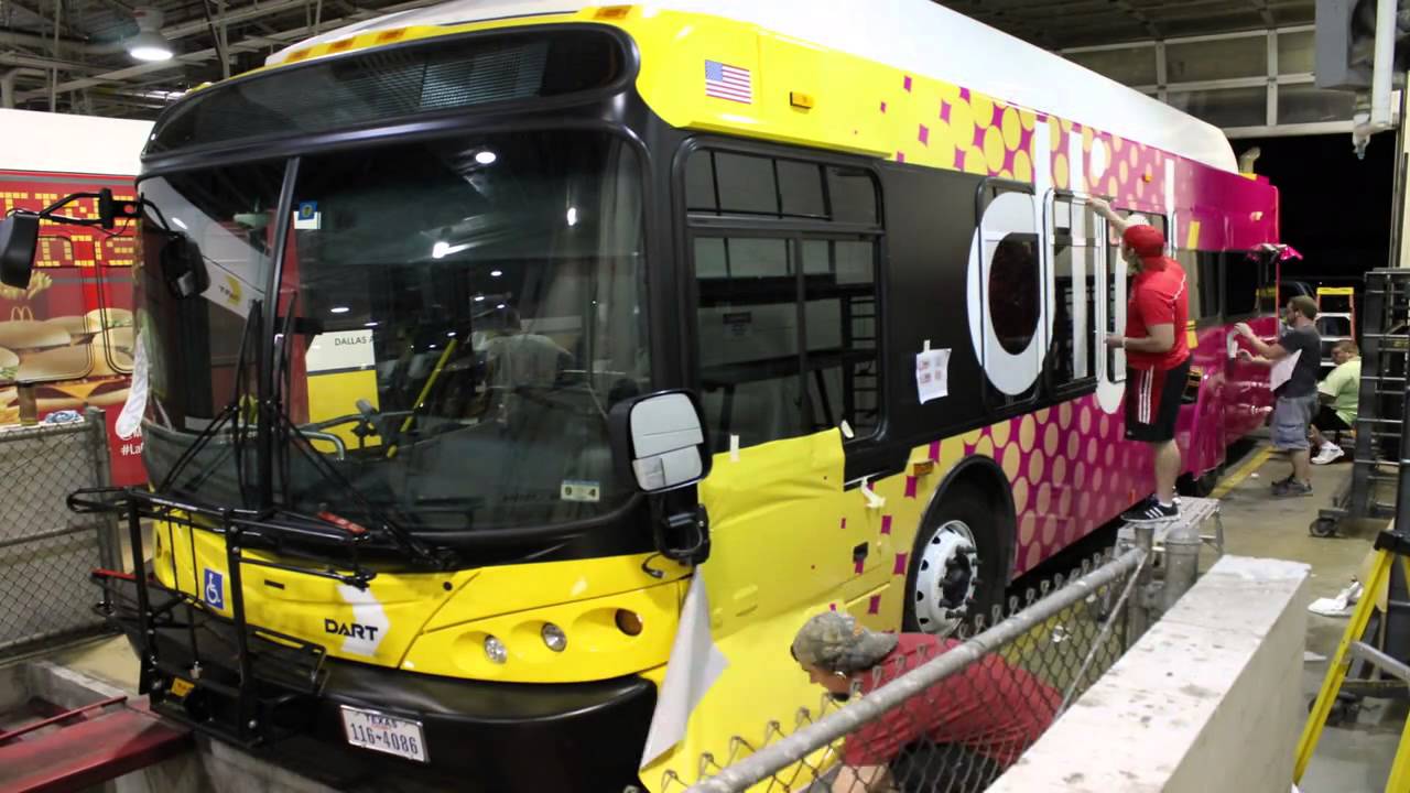 Time lapse: DART bus wrapped for D-Link rollout in Dallas