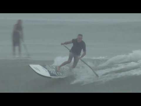 Swiss Wave SUP Champ Nic Berger shredding the 7'4 Stubby Wave Carbon