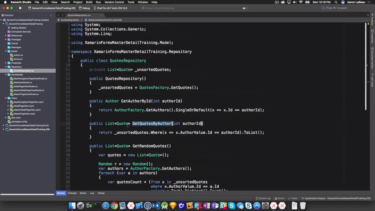 Xamarin Forms Prism Master Detail Setup Part 4