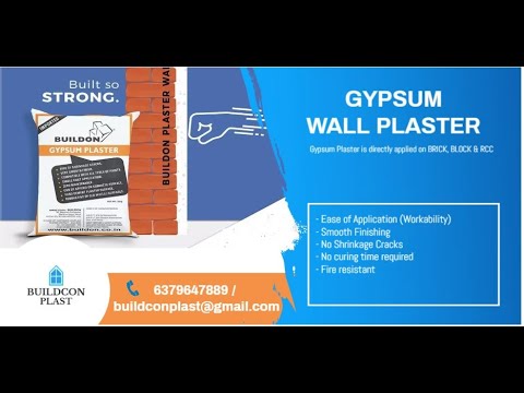 Gypsum Plaster and Bonding Agent Service Provider | Buildcon Plast, Chennai