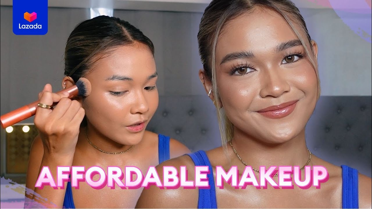 Affordable Makeup ₱500 and Below │Natural Soft Glam Makeup Tutorial + Giveaway │ Lazada Philippines