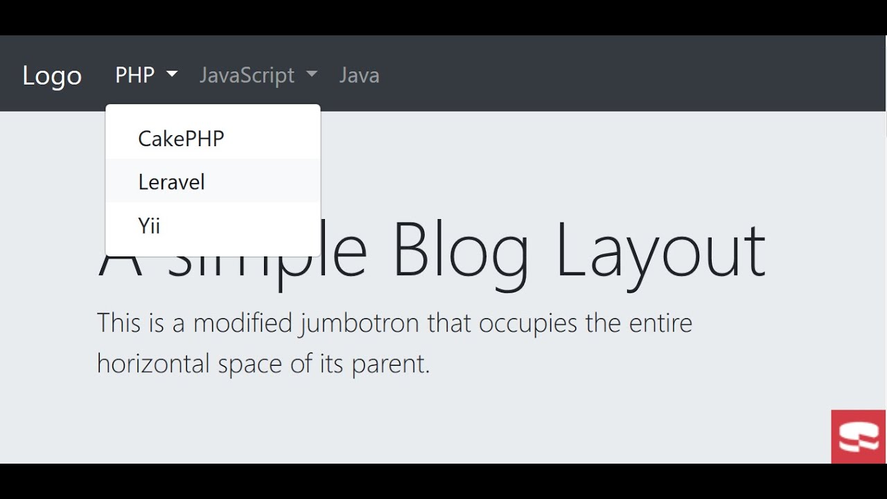 CakePHP 4 dynamic navigation with dropdown. (34)