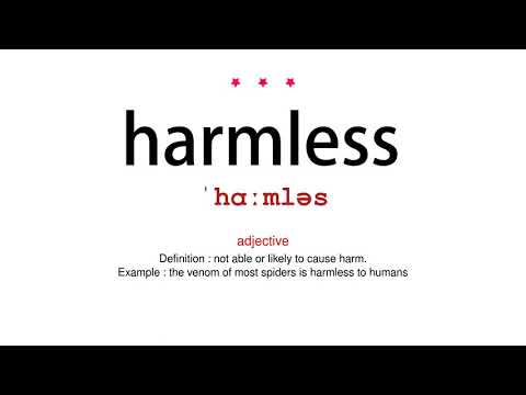 How to pronounce harmless - Vocab Today