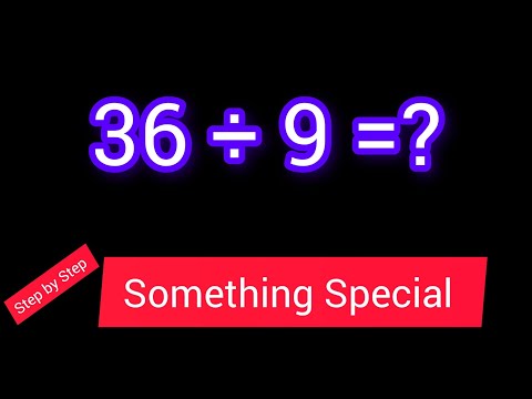 36 Divided by 9 ||36 ÷ 9||How do you divide 36 by 9 step by step?||Long Division||36/9