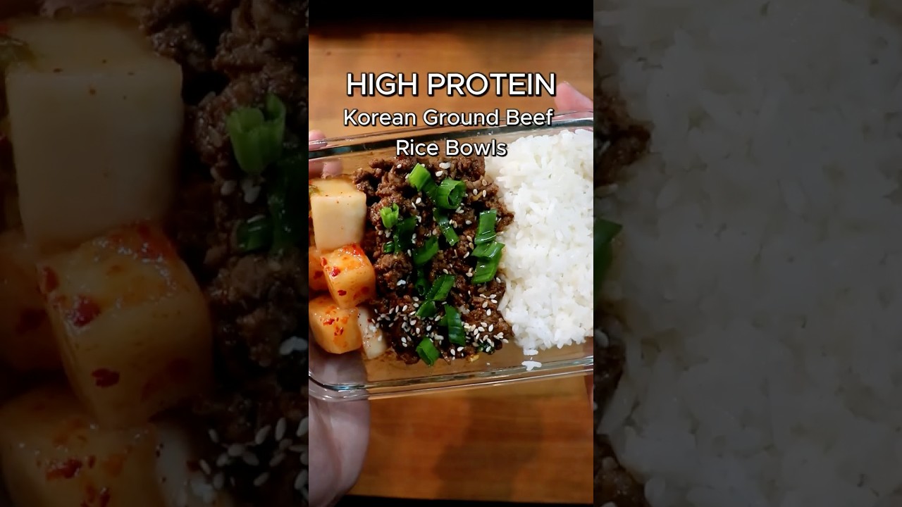 EASY & DELICIOUS High Protein Korean Ground Beef Rice Bowls