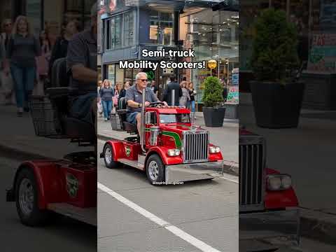 These Semi Truck Mobility Scooters are perfect for retired truckers! 🚛🛵