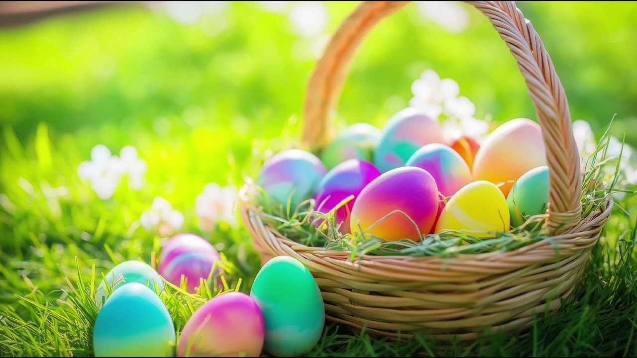 Easter Ambience 4k Easter Basket and Eggs