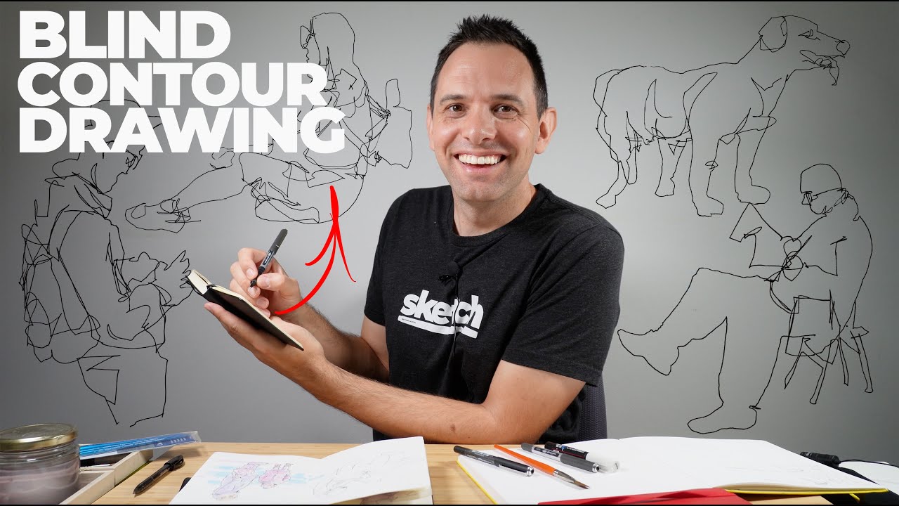 Improve your sketching with BLIND CONTOUR DRAWING!