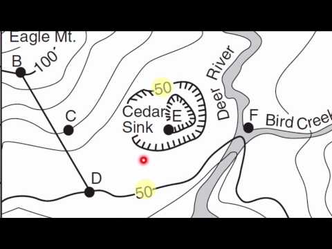 Earth Science - Features on a Topographic Map
