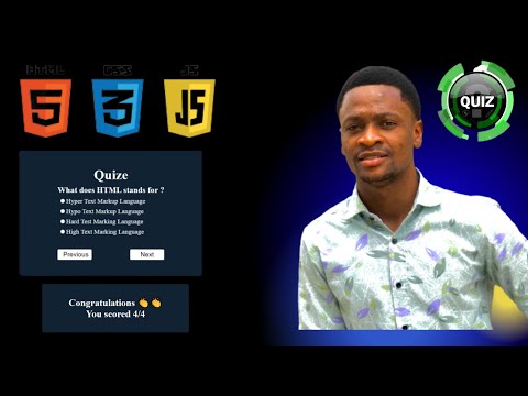 Quiz App Built with HTML , CSS And JavaScript | | Step By Step Tutorial