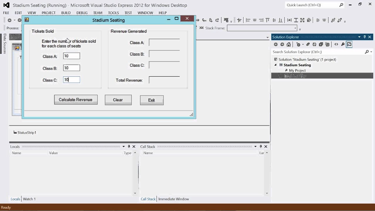 Chapter 3 Programming Challenge 2 Running