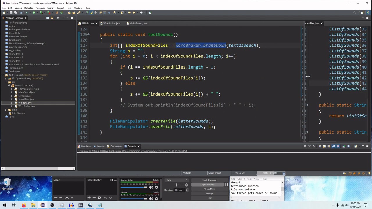 How I programmed a text to speech application in java