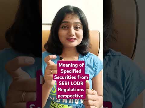 Meaning of Specified Securities from SEBI LODR Regulations perspective #definition #specified #cs2