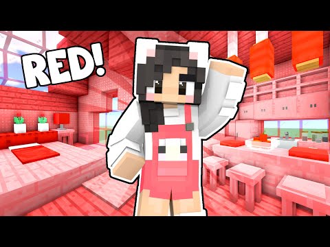 ❤️Minecraft But I Can Only Build With RED!