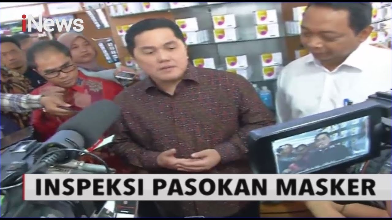 Pastikan Stok Masker, Erick Thohir Sidak ke Apotek Kimia Farma - iNews Pagi 05/03
