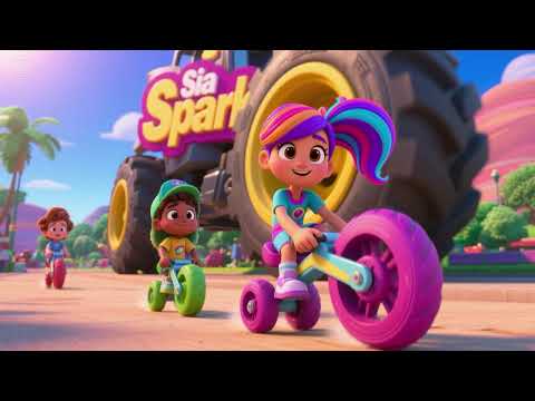 Big Wheels Keep Rollin’ with Spark-Swirl Sia | Nursery Rhymes & Kids Songs