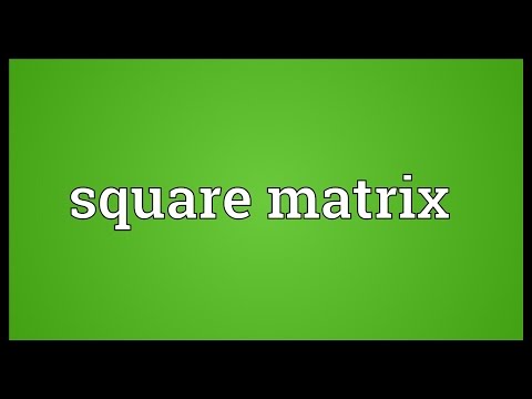 Square matrix Meaning