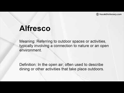 Alfresco Meaning