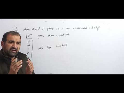 which element is not alkali metal in 1A group. hydrogen is not alkali metal why?