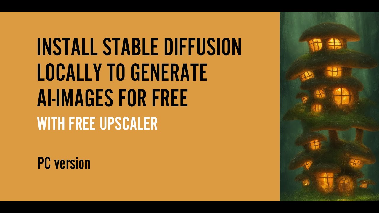 Install Stable Diffusion locally to generate AI-images for free: with free Upscaler (PC version)