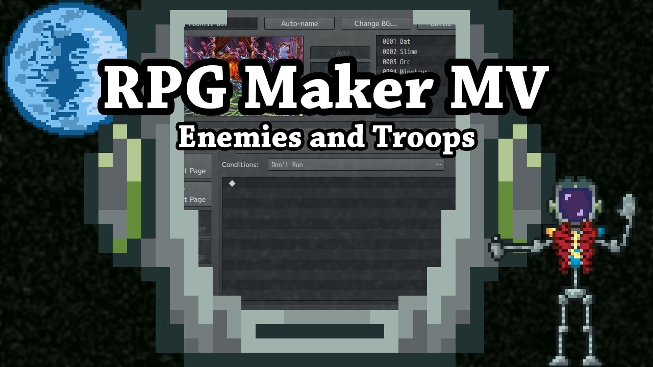 RPG Maker MV Enemies and Troops