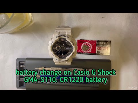 Battery Change on Casio G-Shock GMA-S110. battery CR1220