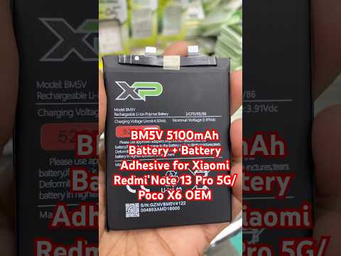 BM5V 5100mAh Battery Adhesive for Xiaomi Redmi Note 13 Pro 5G/Poco X6 OEM #shorts #battery