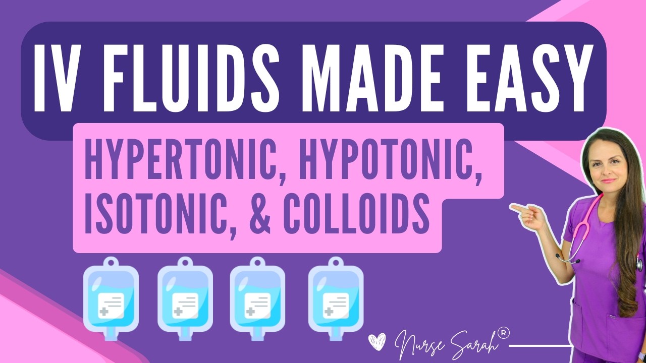 IV Fluids Made Easy in 3 Minutes: Hypertonic, Hypotonic, Isotonic, Colloids