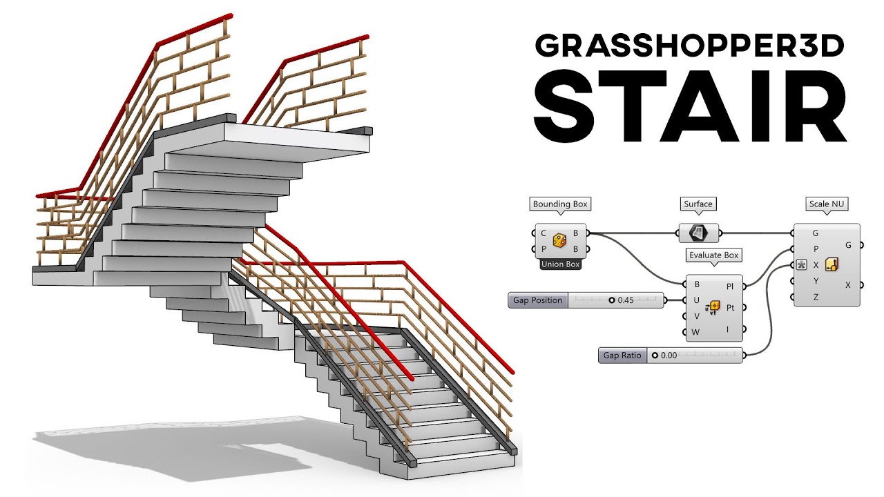 Rhino Grasshopper Tutorial (Parametric Stair Handrail)