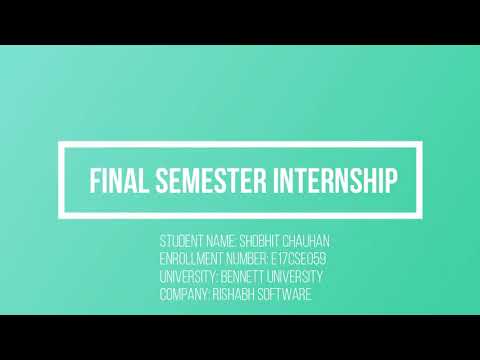 Web development final semester internship (2021) .