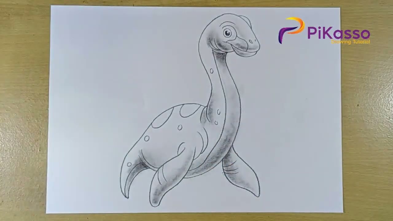 How to Shade a Plesiosaurus Drawing