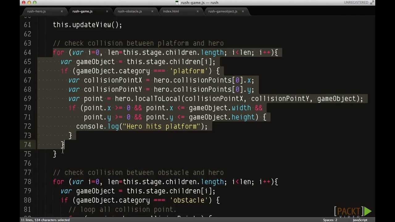 HTML5 Game Development Tutorial: Handling Collisions with Generic Methods | packtpub.com