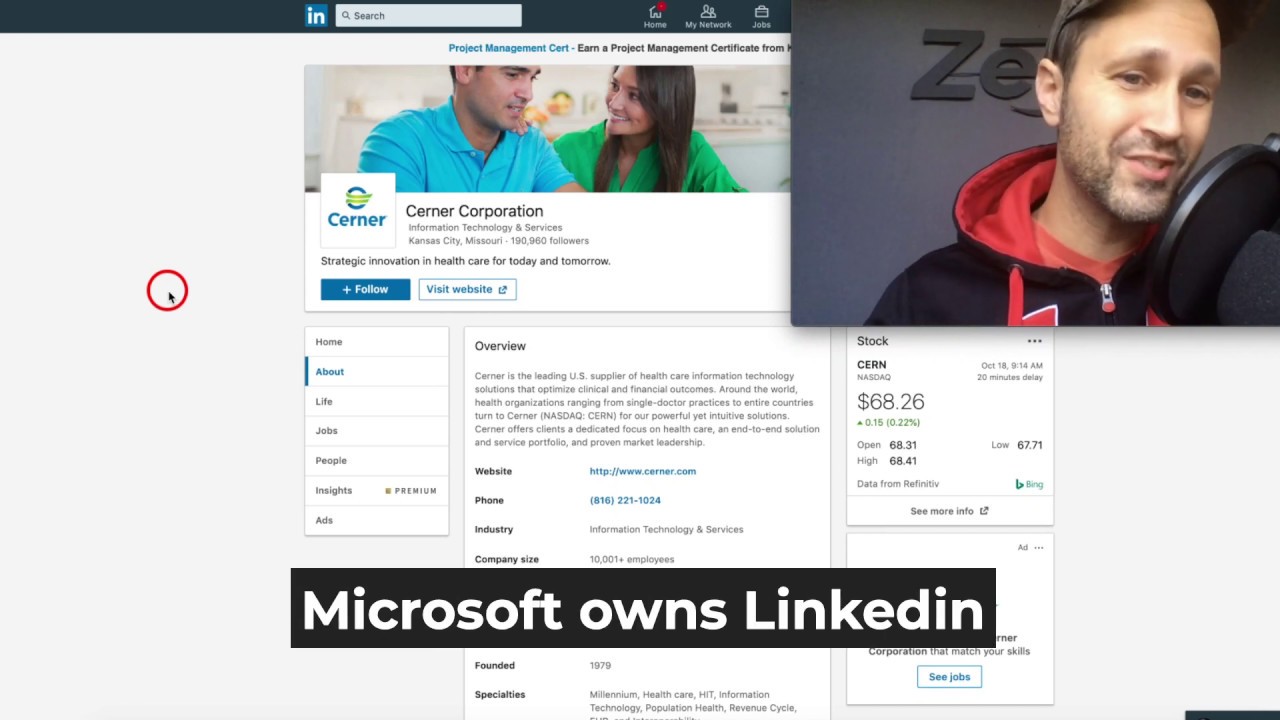 Linkedin Company Pages Use Bing Maps