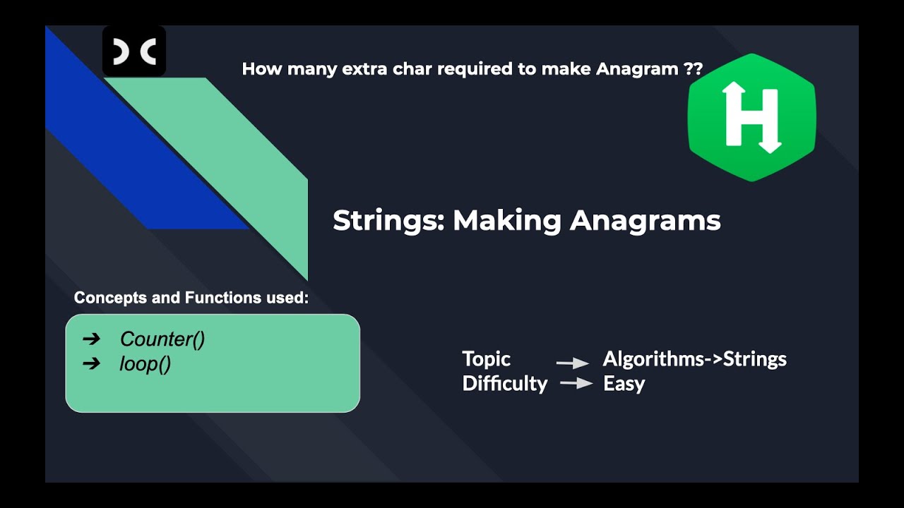 Strings: Making Anagram