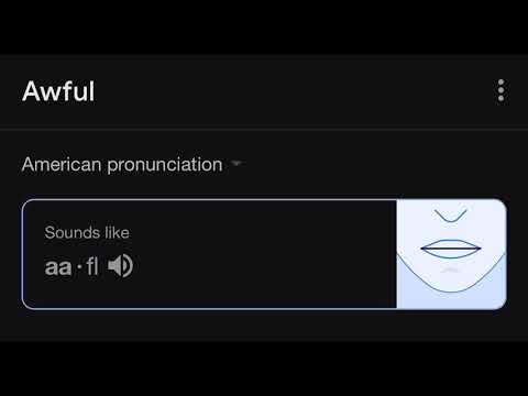 How to pronounce Awful